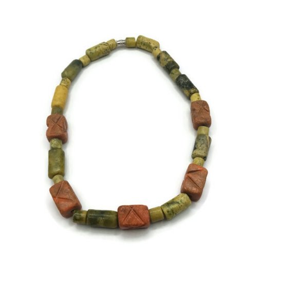 Jewelry | Peruvian Necklace Made By Hand In Serpentine Natural Stone ...